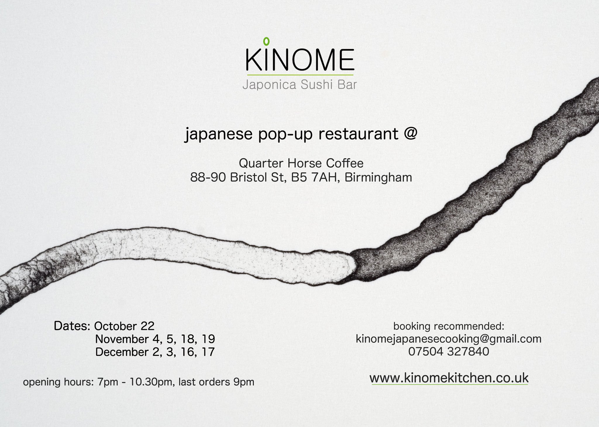 Kinome - Japanese Sushi Pop Up – Quarter Horse Coffee